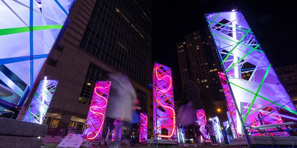 Global Vision light installation for Nuit Blanche / Cavalcade of Lights